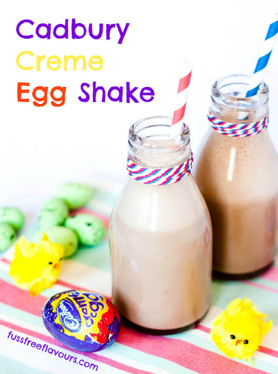 Easy Cadbury Creme Egg Milkshake - Helen's Fuss Free Flavours