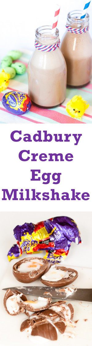 Easy Cadbury Creme Egg Milkshake - Helen's Fuss Free Flavours