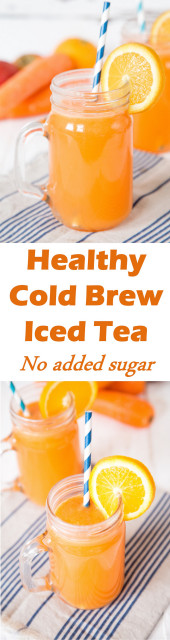 Healthy Cold Brewed Green Iced Tea With Carrot Juice - Helen's Fuss ...