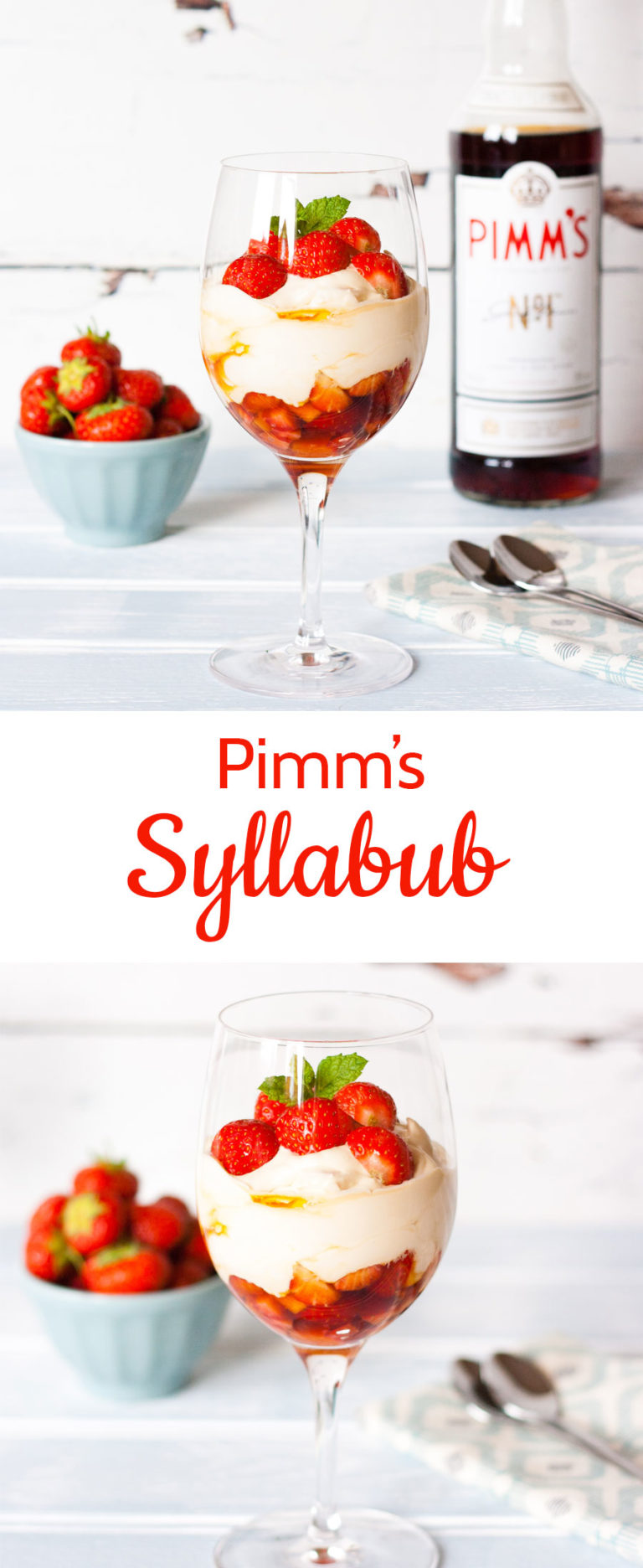 A Pimm's Dessert - Boozy Strawberry Syllabub! | Fuss Free Flavours