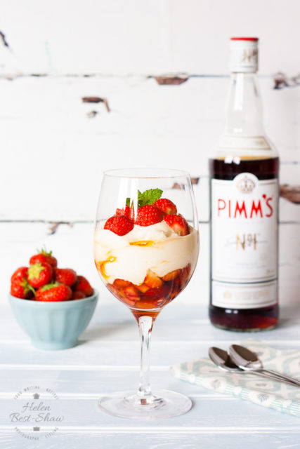 A Pimm's Dessert - Boozy Strawberry Syllabub! | Fuss Free Flavours