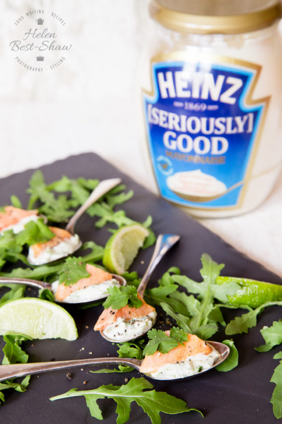 Salmon ceviche recipe with herbed mayonnaise