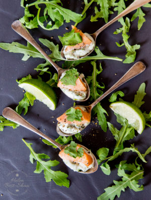 Salmon ceviche recipe with herbed mayonnaise