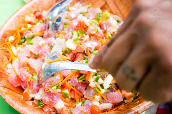 Easy Tahitian Poisson Cru: Polynesian Tuna Ceviche {Paleo, Whole 30}
