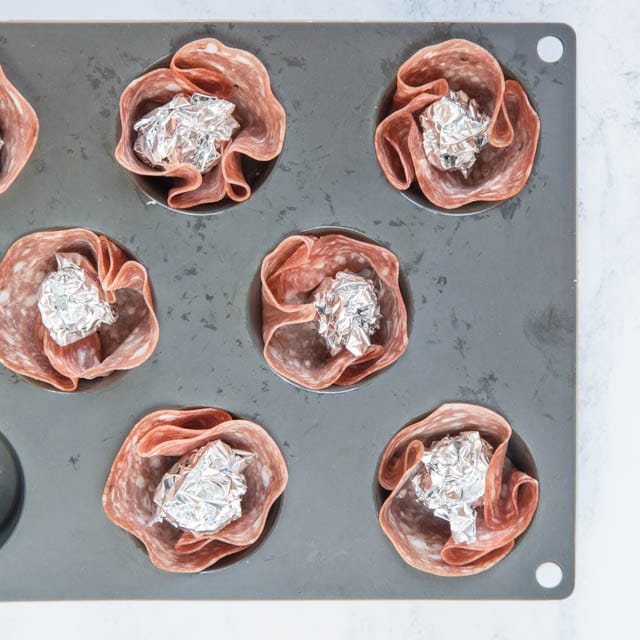 Salami Canapé Cases with Parmigiano Reggiano - Helen's Fuss Free Flavours