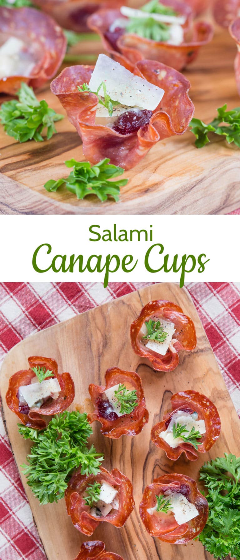 Salami Canapé Cases with Parmigiano Reggiano - Helen's Fuss Free Flavours