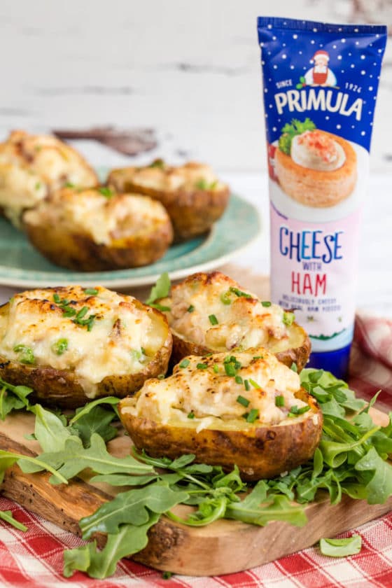 Primula Turkey Ham and Cheese Stuffed Twice Baked Potatoes