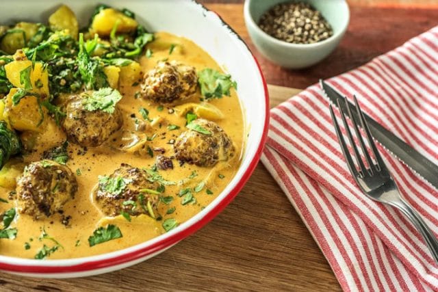 Beef Koftas with Sag Aloo Fakeaway Recipe {Dairy, GF} | Fuss Free Flavours
