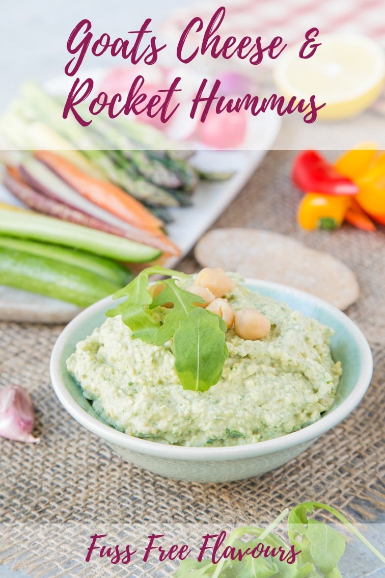 Recipe: Goats' Cheese & Rocket Hummus | Fuss Free Flavours