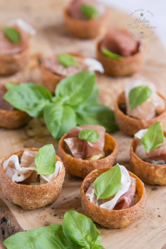 Parma Ham Canapés with Sticky Balsamic Onions & Gorgonzola Recipe