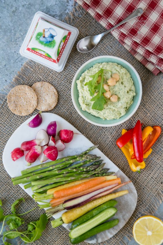 Recipe: Goats' Cheese & Rocket Hummus | Fuss Free Flavours