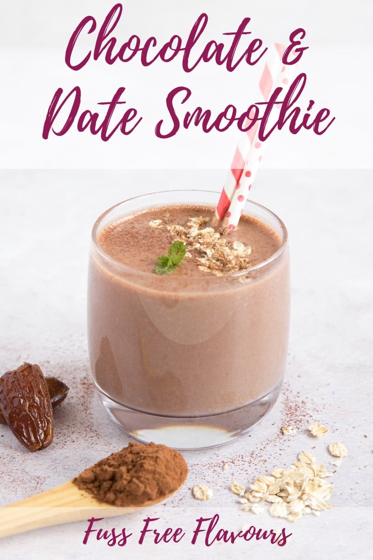 Chocolate and Date Breakfast Smoothie Recipe - Helen's Fuss Free Flavours