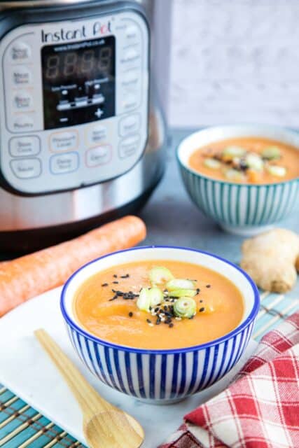 Pressure cooker easy carrot and lentil soup - Helen's Fuss Free Flavours