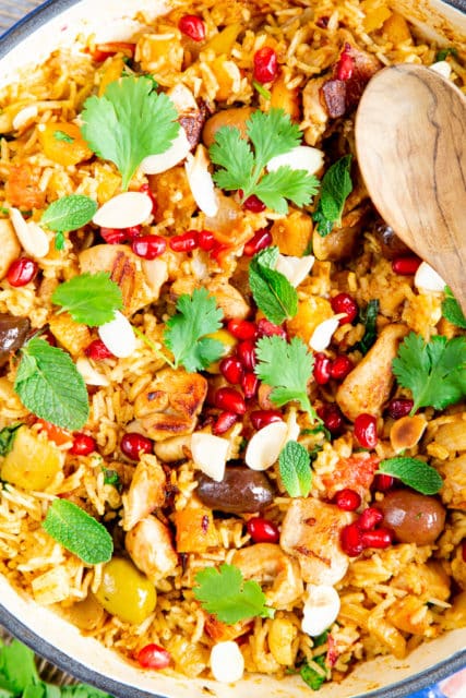One-Pot Moroccan Chicken with Rice - Helen's Fuss Free Flavours