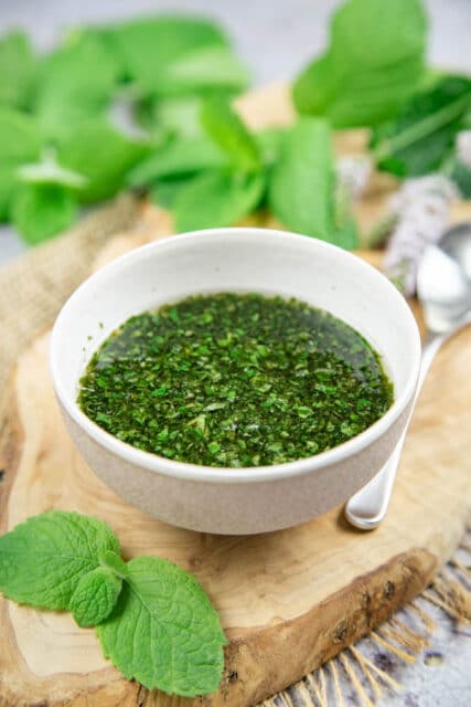 Easy Homemade Mint Sauce Recipe - Helen's Fuss Free Flavours