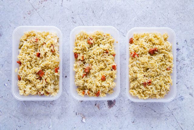Easy One Pot Italian Rice with Pesto and Tomatoes - Helen's Fuss Free ...