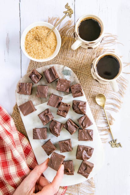 Three Ingredient Chocolate Coffee Fudge - Helen's Fuss Free Flavours