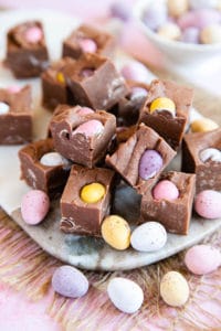 Three Ingredient Mini Egg Fudge - Helen's Fuss Free Flavours