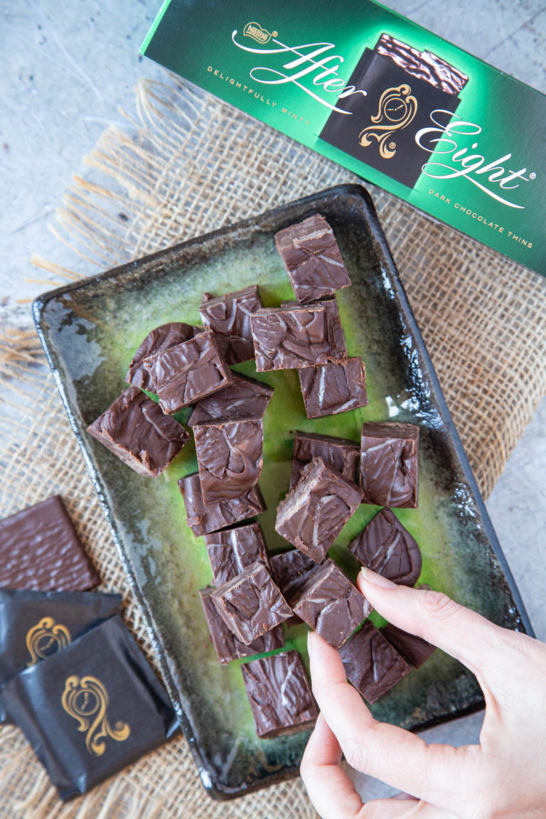 Easy After Eight Fudge (Three Ingredients) - Helen's Fuss Free Flavours