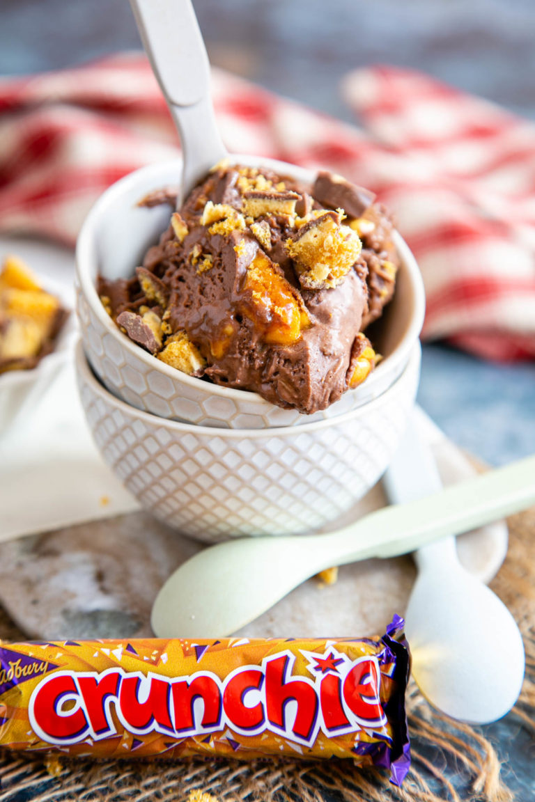 No Churn Crunchie Ice Cream - Helen's Fuss Free Flavours