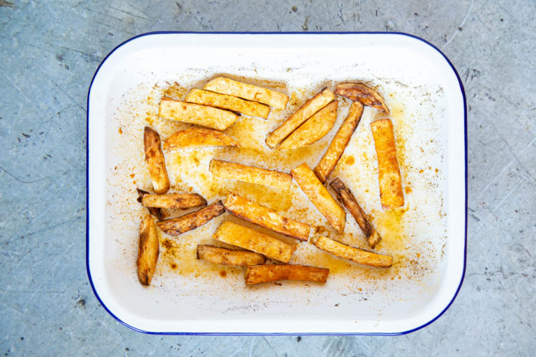 Easy Celeriac Chips (Celery Root Fries) - Helen's Fuss Free Flavours