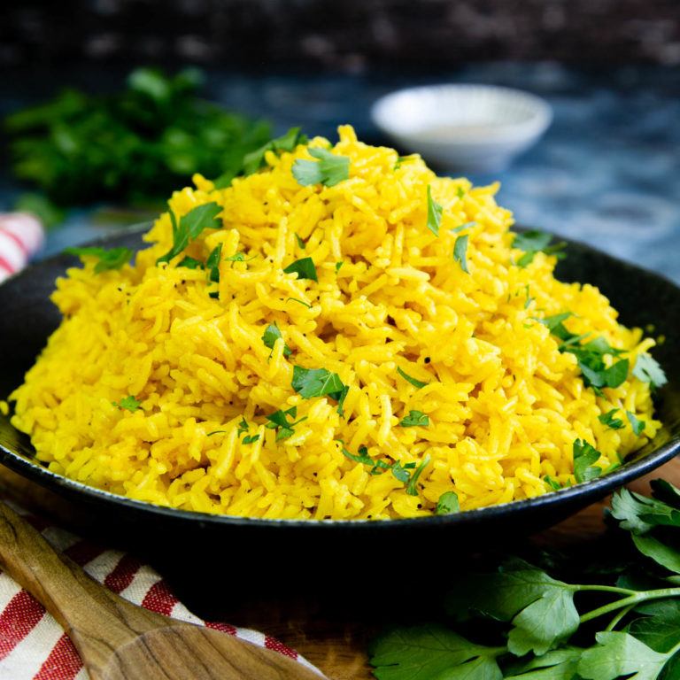 Easy Turmeric Rice Recipe (Golden Rice) - Helen's Fuss Free Flavours