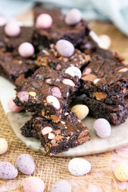 Easy Mini Egg Brownies - Helen's Fuss Free Flavours