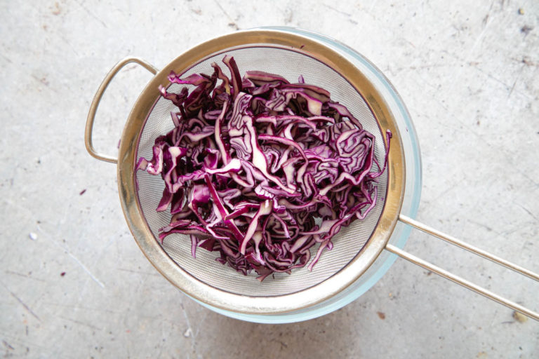 Kebab Shop Salad (Red Cabbage Salad) - Helen's Fuss Free Flavours