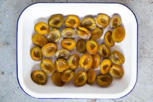 Easy Roasted Plums in Spiced Syrup - Helen's Fuss Free Flavours