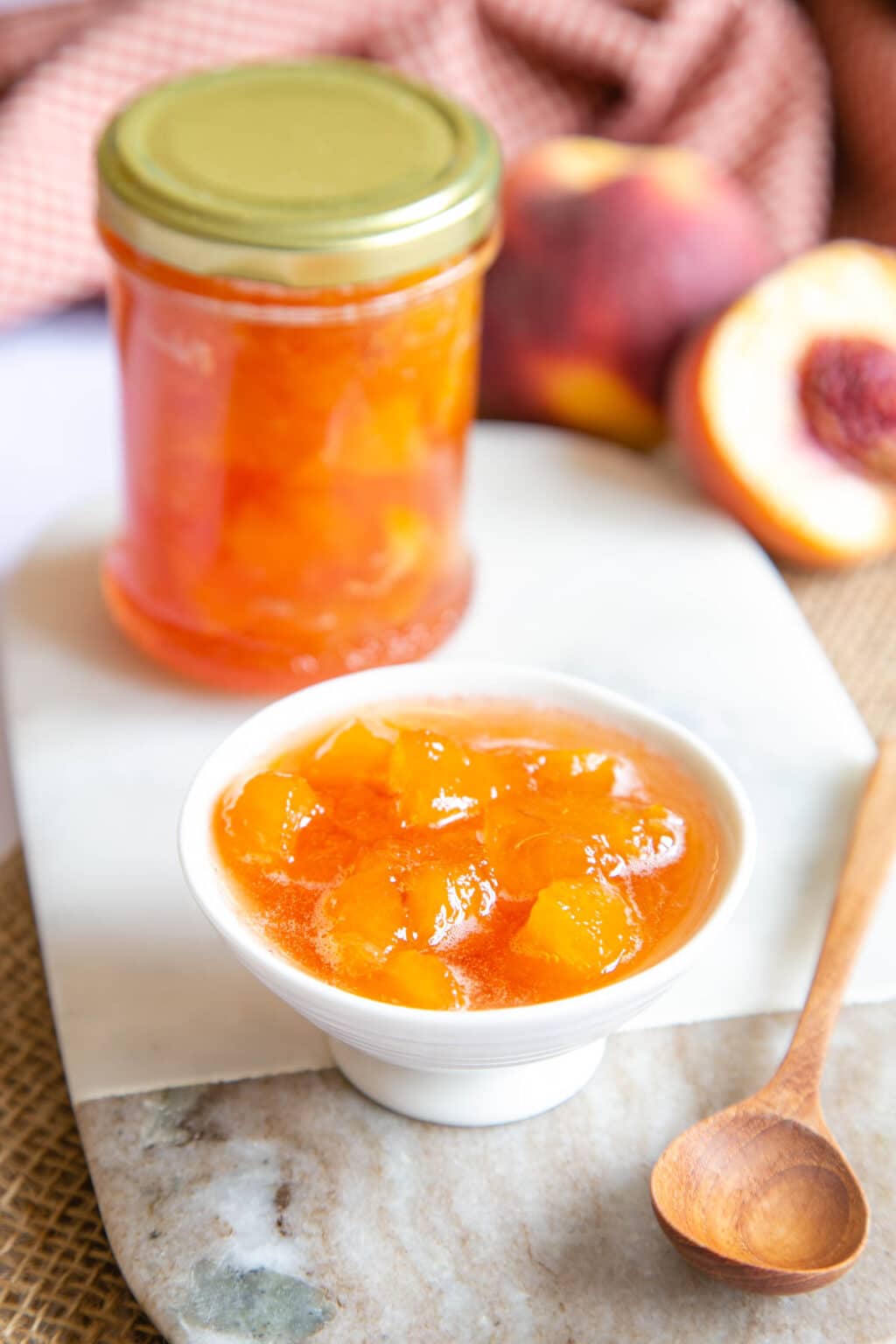 Easy Peach Jam (3 ingredients, no pectin) - Helen's Fuss Free Flavours