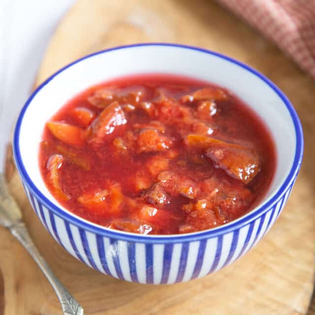 stewed plums with cinnamon and orange - Helen's Fuss Free Flavours