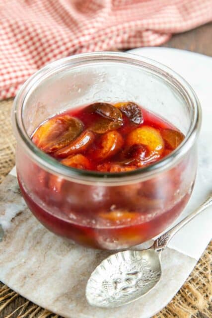 stewed plums with cinnamon and orange - Helen's Fuss Free Flavours