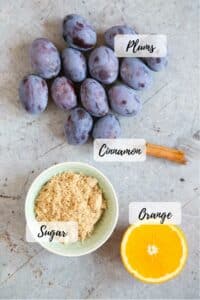 stewed plums with cinnamon and orange - Helen's Fuss Free Flavours