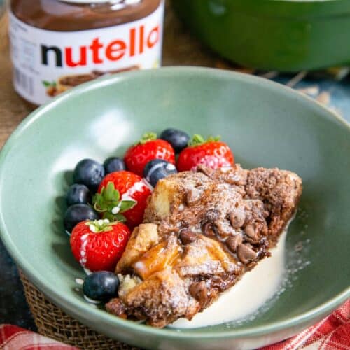 Nutella Bread and Butter Pudding - Helen's Fuss Free Flavours
