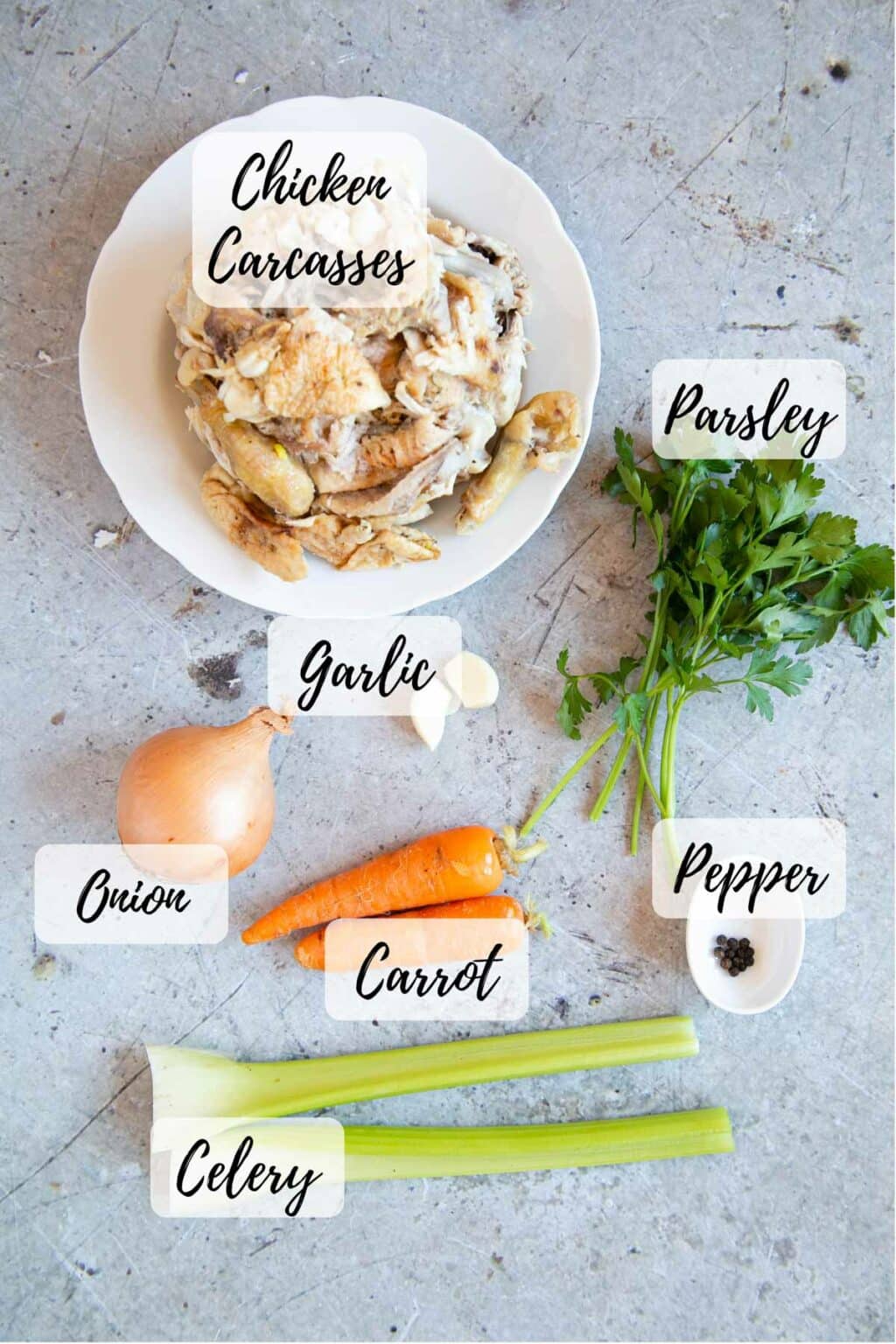 Easy Chicken Stock (Chicken Bone Broth) - Helen's Fuss Free Flavours