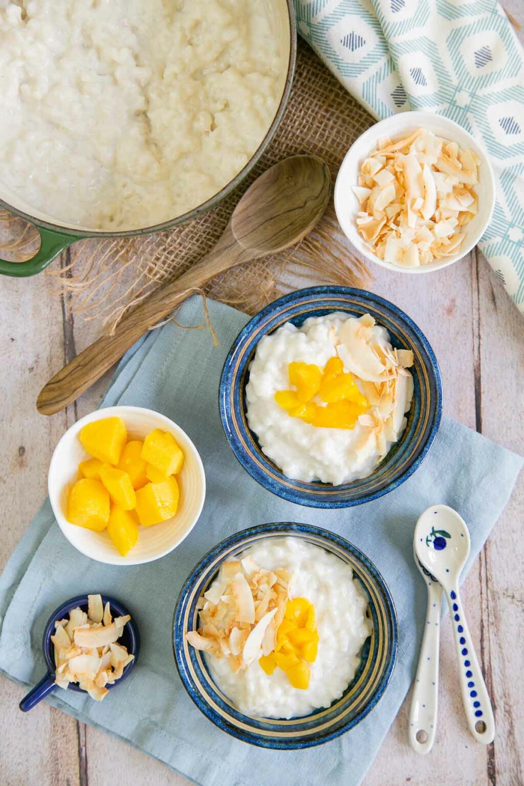 Coconut Rice Pudding with Mango - Vegan - Helen's Fuss Free Flavours