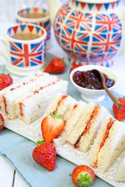 Jam Sandwiches for Afternoon Tea - Helen's Fuss Free Flavours