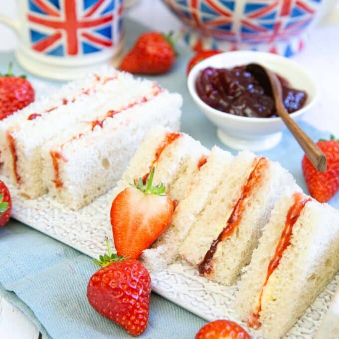 Jam Sandwiches for Afternoon Tea - Helen's Fuss Free Flavours