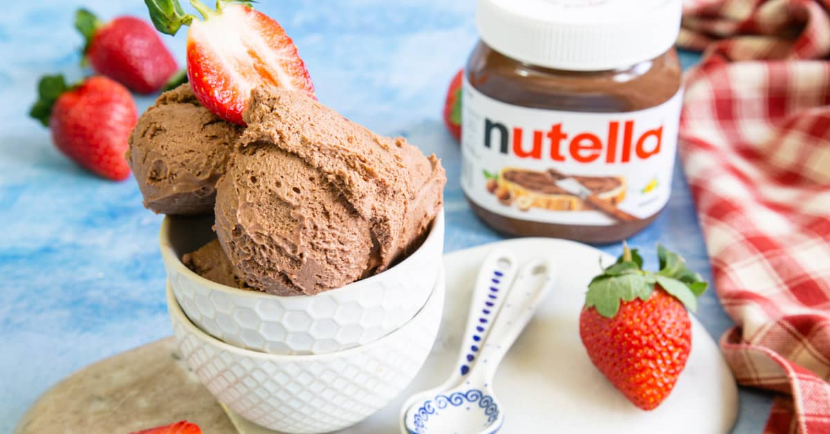 Nutella Ice Cream (No Churn 3 Ingredients) - Helen's Fuss Free Flavours