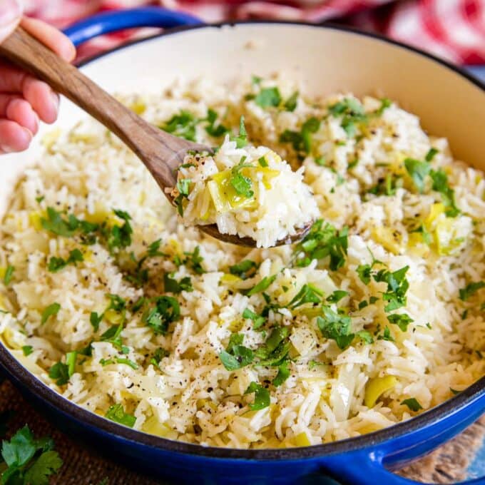 Leek Rice Pilaf – Simple and Succulent - Helen's Fuss Free Flavours