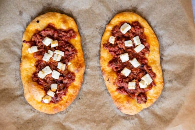 Mince Pizza ( Lahmacun or Lahmatzoun) - Helen's Fuss Free Flavours