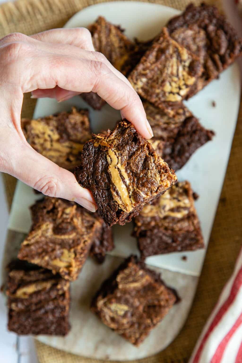 Peanut butter brownies recipe - Helen's Fuss Free Flavours