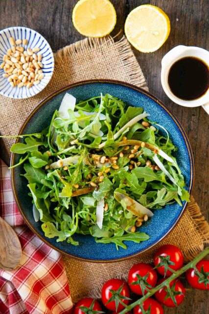 Rocket Salad Recipe (Arugula and Parmesan Salad) - Helen's Fuss Free ...