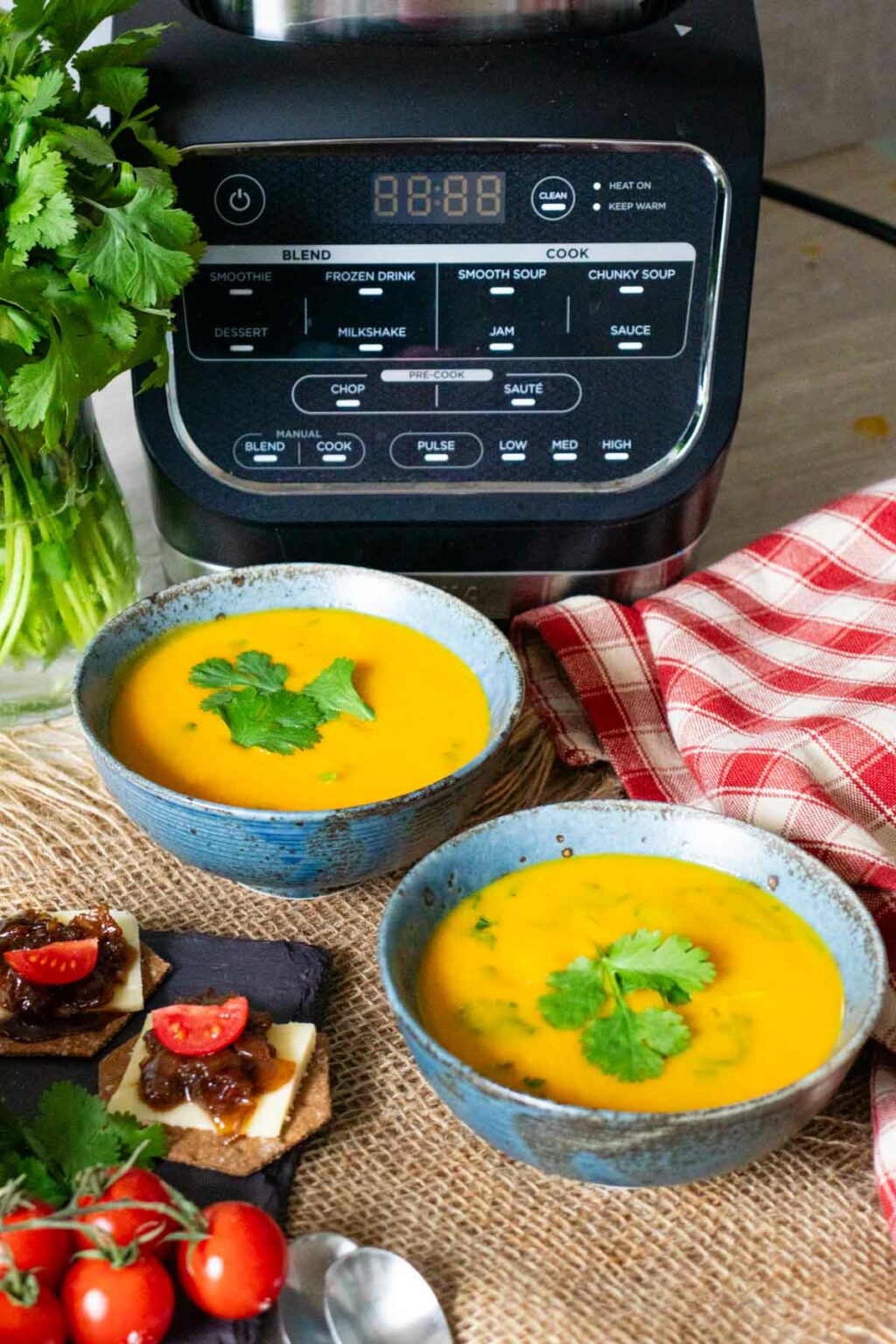Carrot and Coriander Soup in a Soup Maker - Helen's Fuss Free Flavours