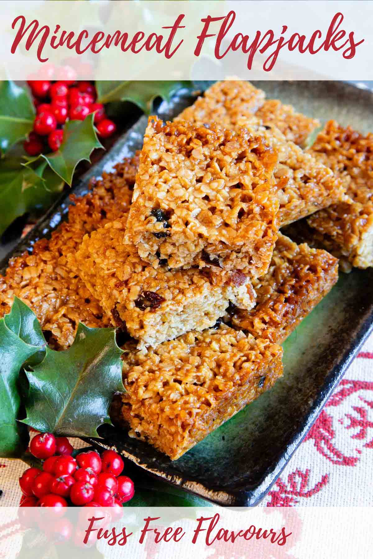 Easy Mincemeat Flapjacks - Helen's Fuss Free Flavours