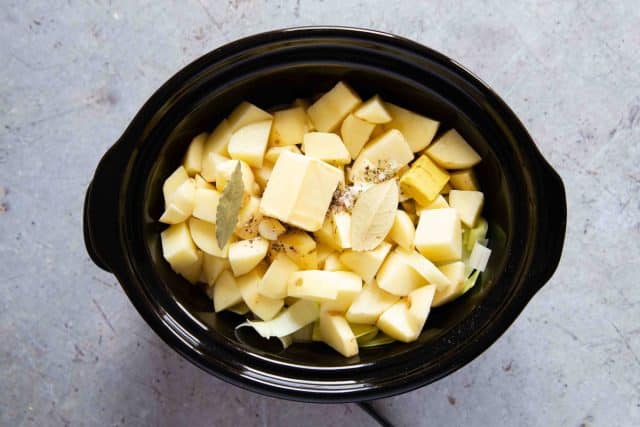Slow Cooker Leek and Potato Soup (No Cream) - Helen's Fuss Free Flavours