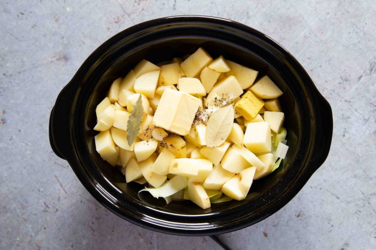 Slow Cooker Leek and Potato Soup (No Cream) - Helen's Fuss Free Flavours