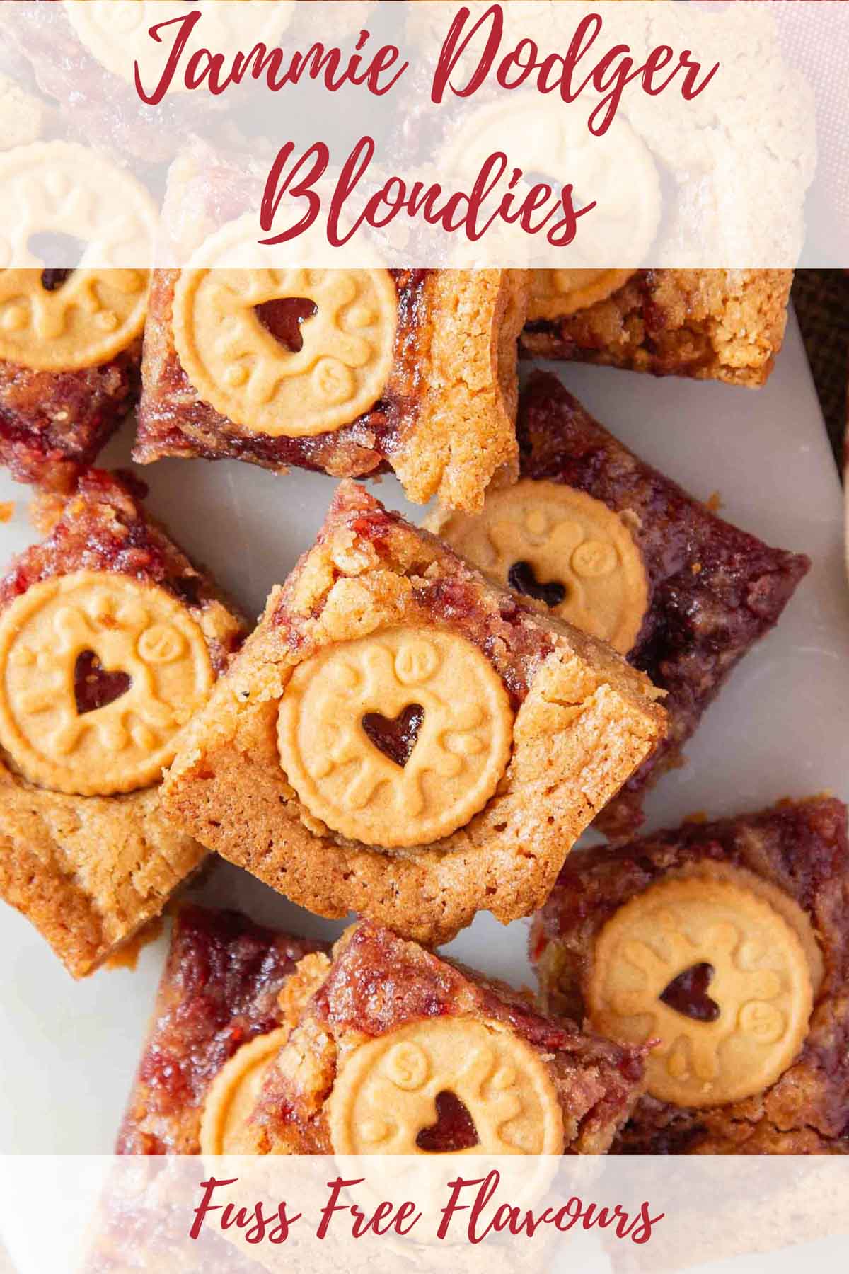 Jammie Dodger Blondies - Helen's Fuss Free Flavours