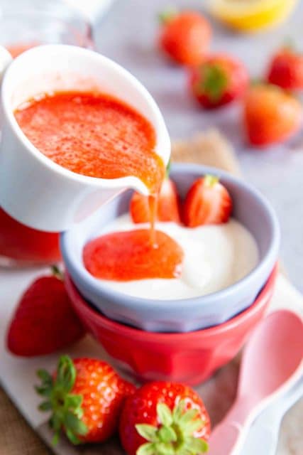 Easy Strawberry Puree - Helen's Fuss Free Flavours
