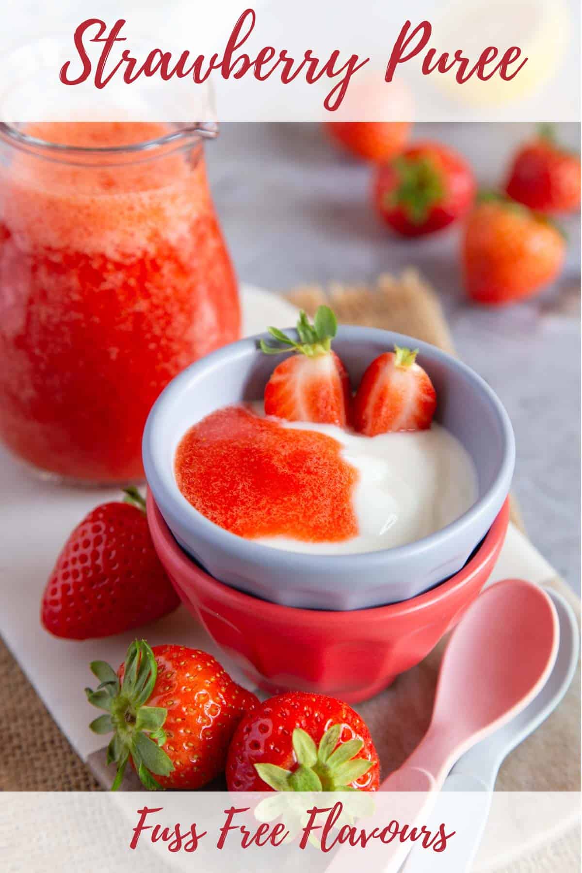 Easy Strawberry Puree - Helen's Fuss Free Flavours